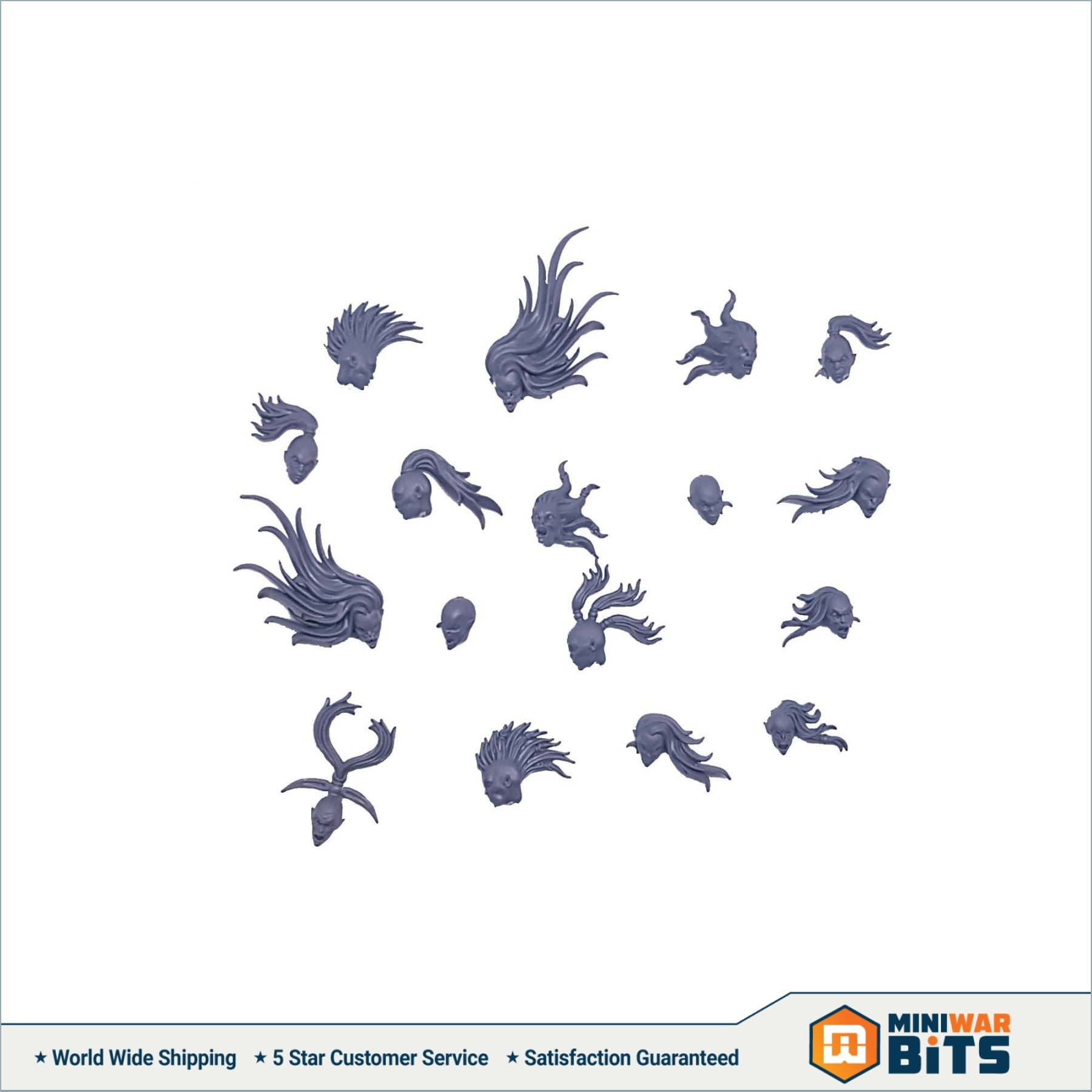 Daemonettes of Slaanesh Head Bits - MiniWar Bits