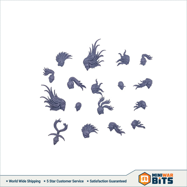 Daemonettes of Slaanesh Head Bits - MiniWar Bits