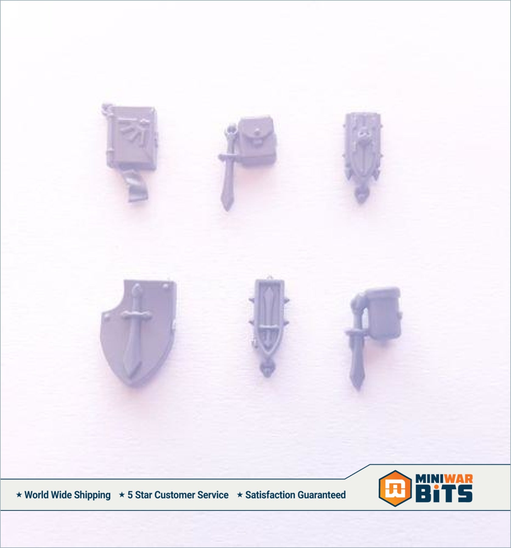 Dark Angel Space Marine Primaris Accessory Bits Set (x6) - Warhammer 4 - MiniWar Bits