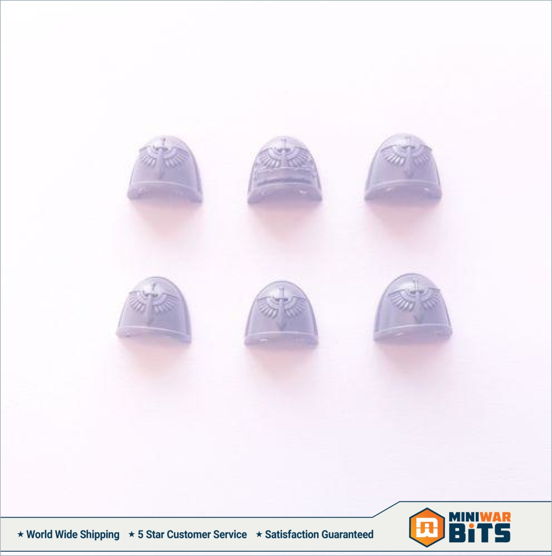 Dark Angel Space Marine Primaris Shoulder Pad Bits Set (x6) - Warhamme - MiniWar Bits