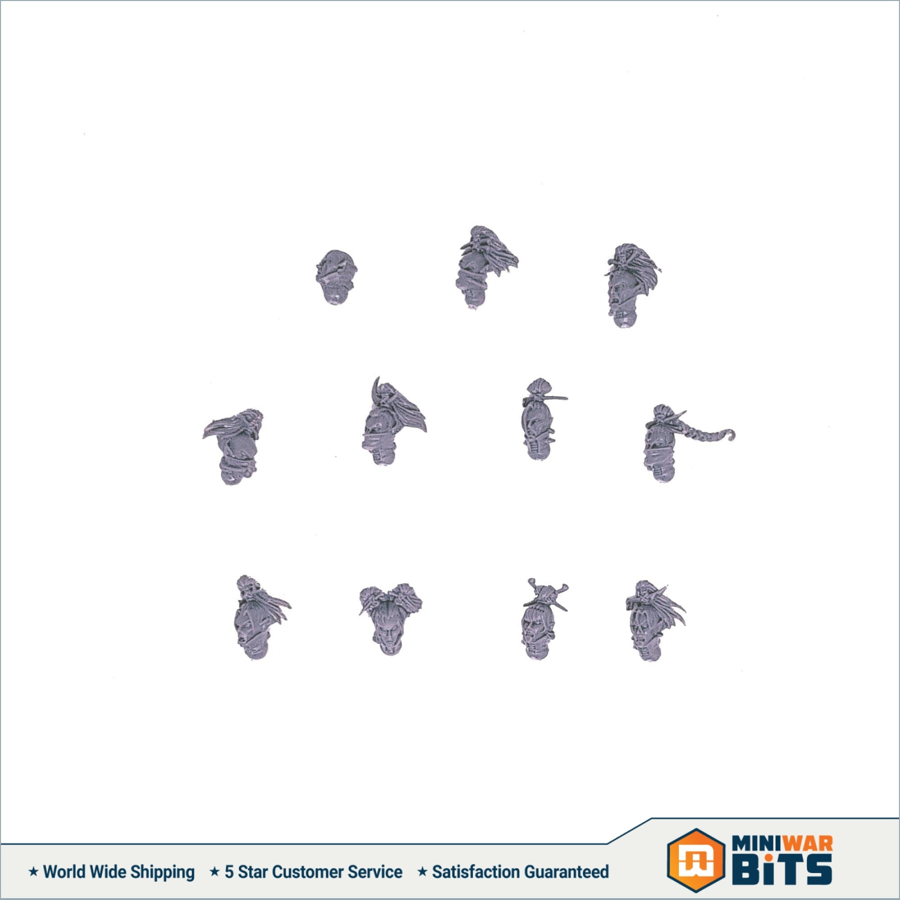 Dark Eldar Wyches Head Bits - MiniWar Bits