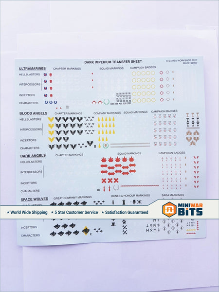 Dark Imperial Decal Transfer Sheet - MiniWar Bits
