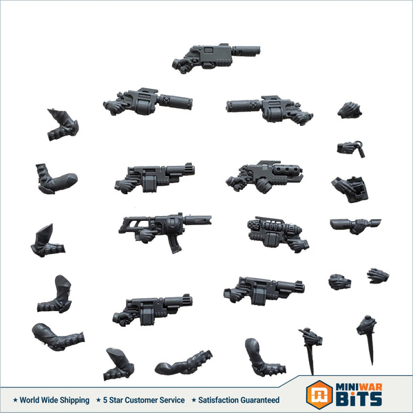 Delaque Gang Long Rifle, Pistol & Knife Bits - MiniWar Bits