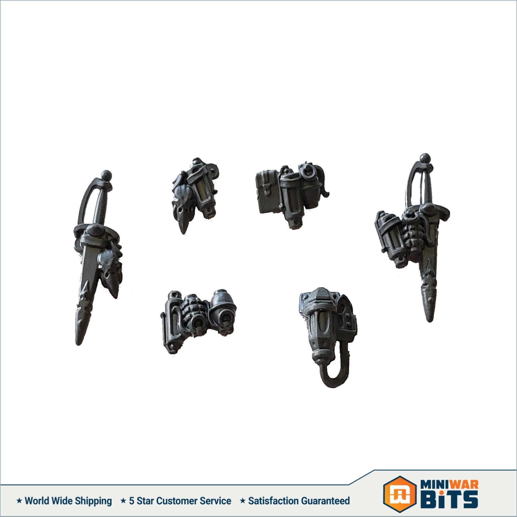 Escher Gang Grenade, Knife & Accessory Bits - MiniWar Bits