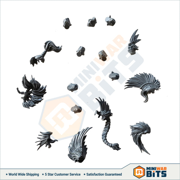 Escher Gang Head & Hair Bits - MiniWar Bits