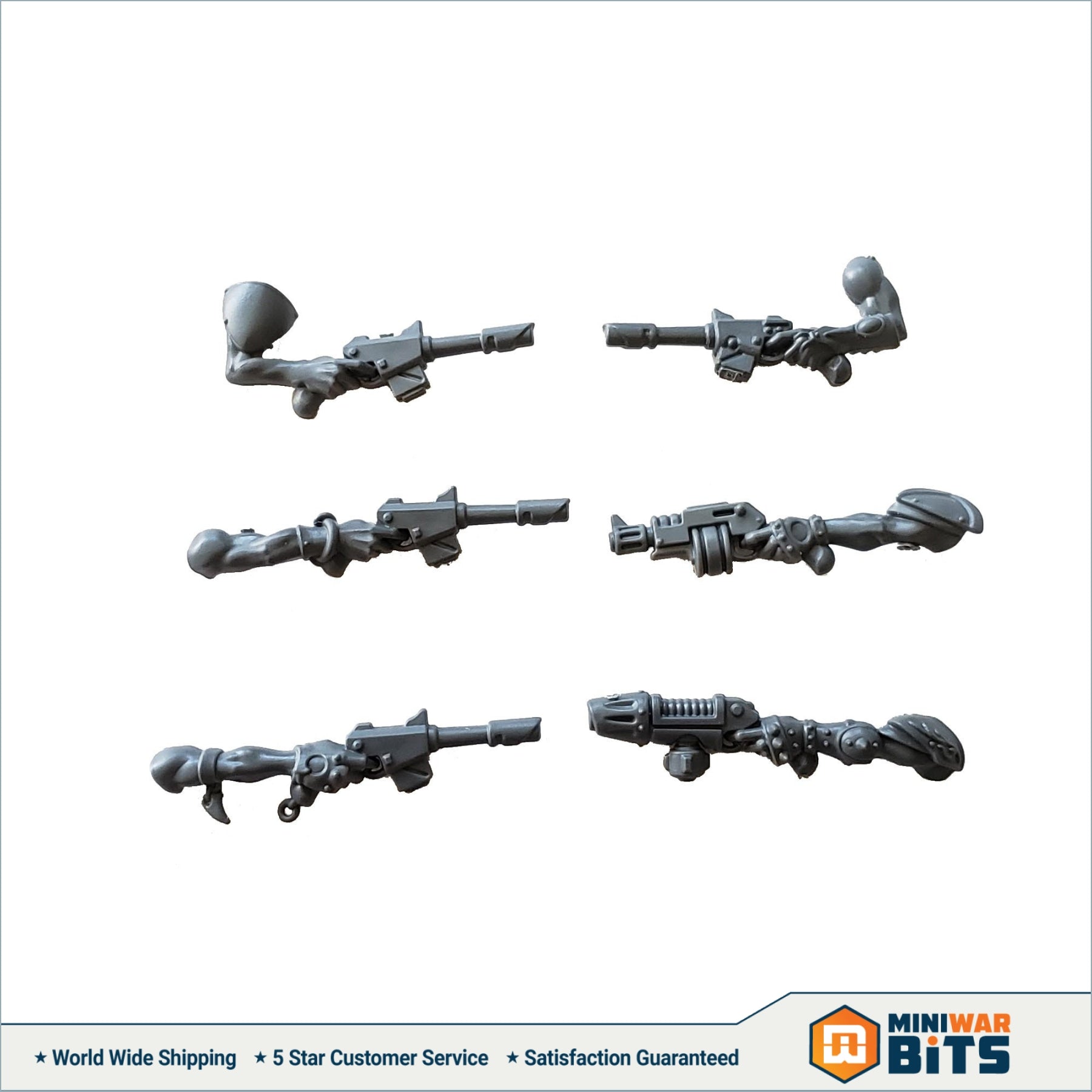 Escher Gang Laspistols, Autopistol & Plasma Pistol Bits - MiniWar Bits