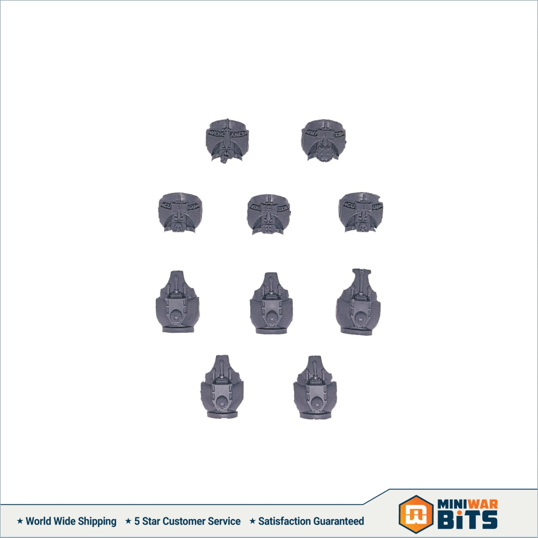 Grey Knight Strike Squad Torso Bits - MiniWar Bits