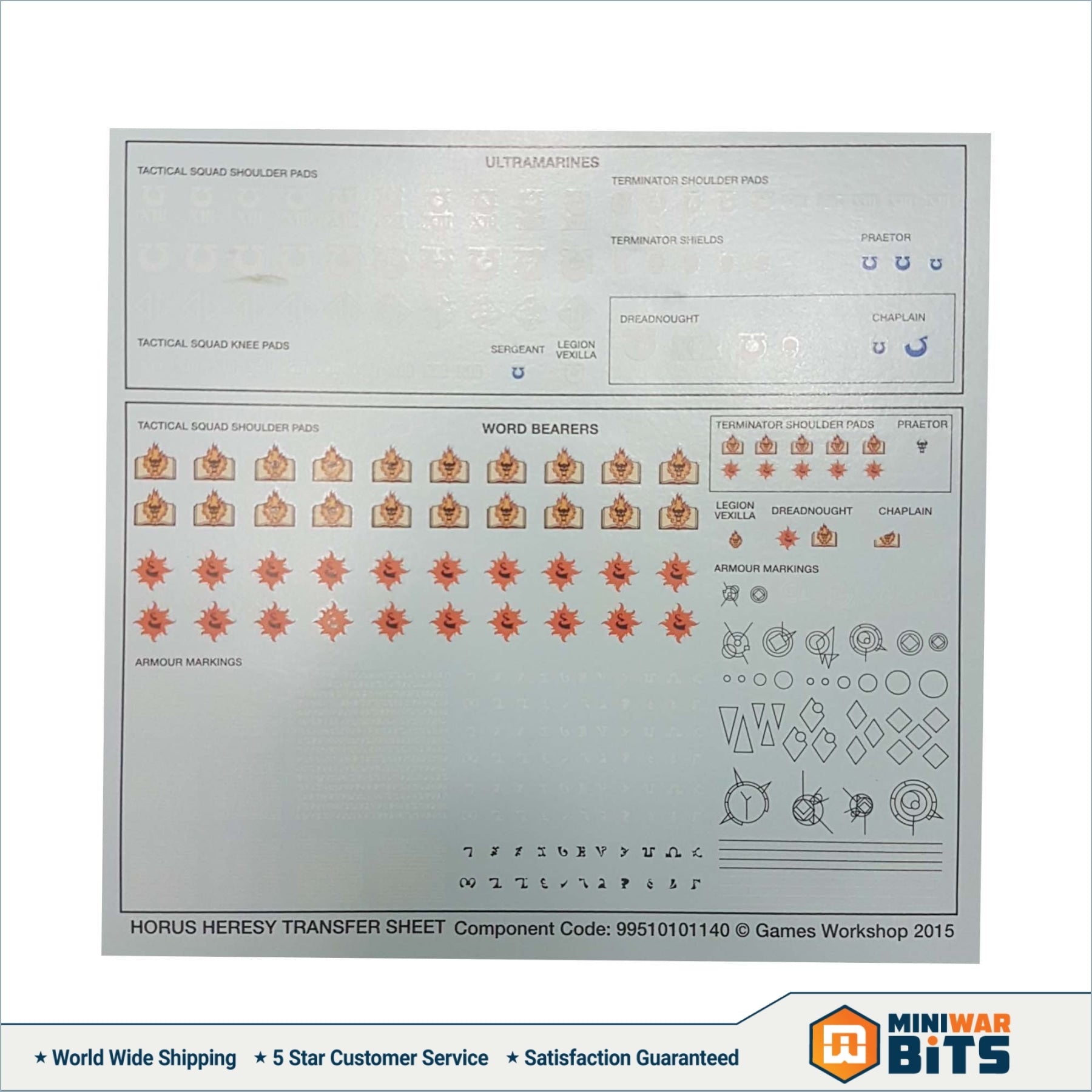 Horus Heresy Decal Transfer Sheet - MiniWar Bits