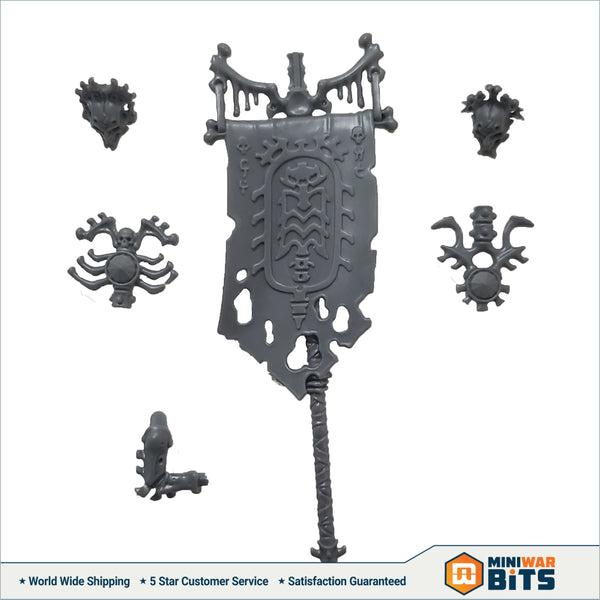 Mortek Guards Necrophoros Banner Bearer Bits - MiniWar Bits