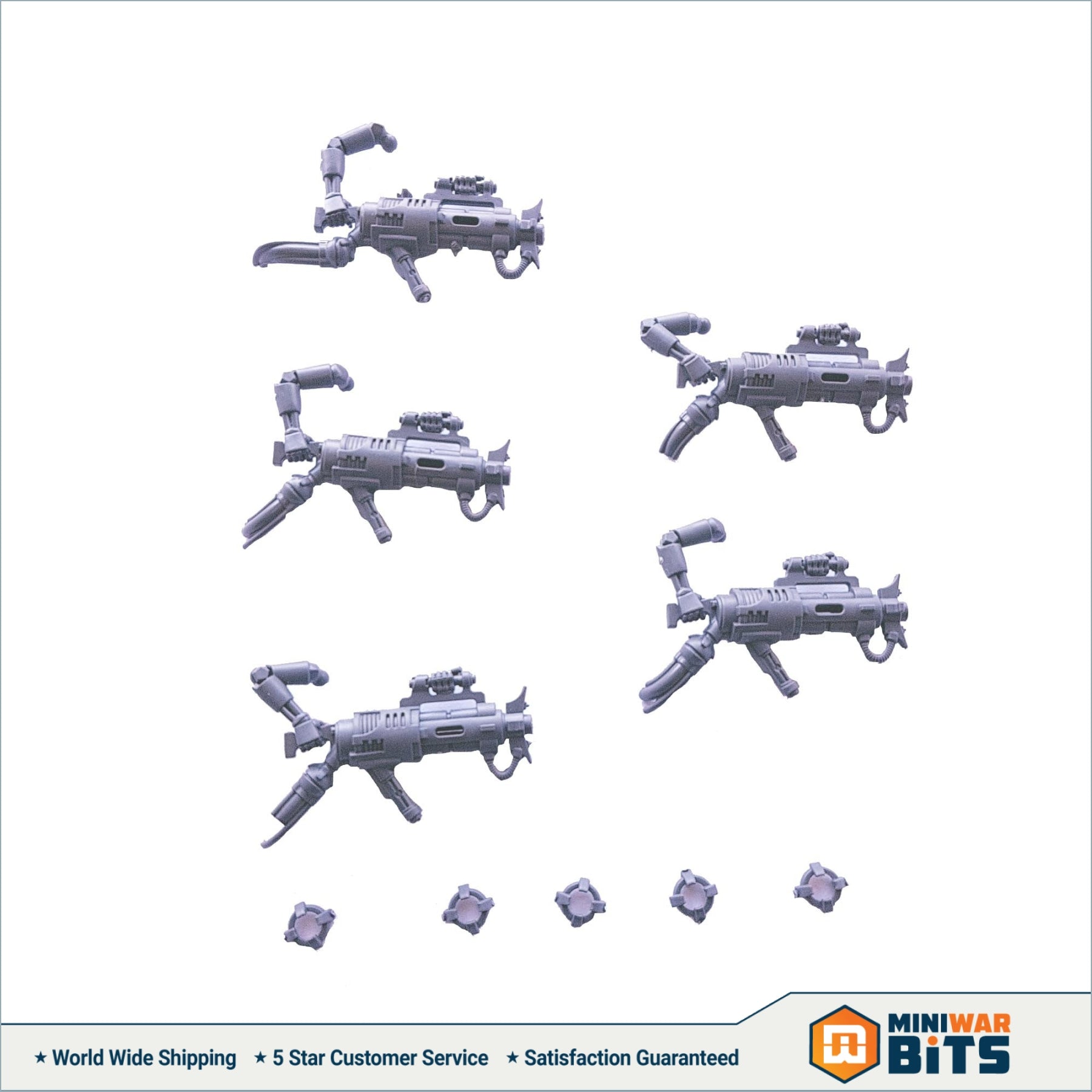 Necron Immortal Tesla Carbine Bits - MiniWar Bits