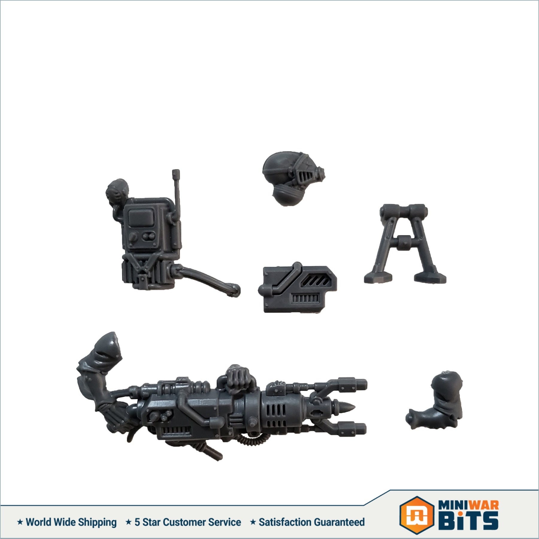 Neophyte Hybrid Seismic Cannon Upgrade Bits - Genestealer Cults Warham - MiniWar Bits