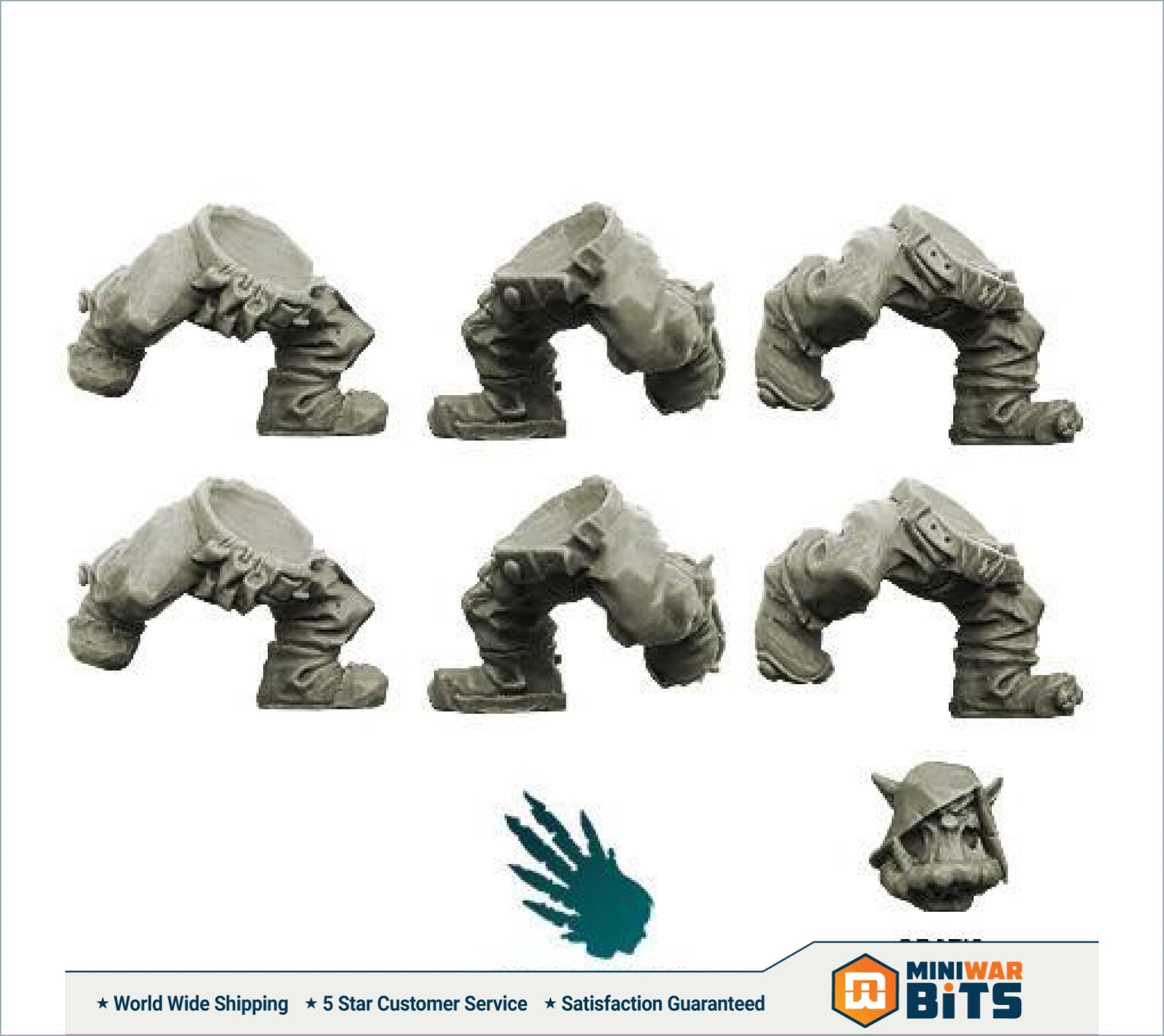 Orc Running Legs Bits - MiniWar Bits