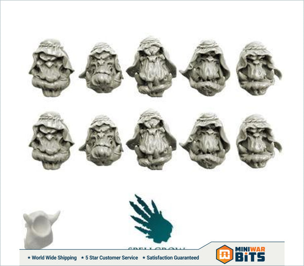 Orcs Desert Dogs Heads Bits - MiniWar Bits