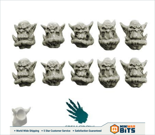 Orcs Standard Heads (ver. 3) Bits - MiniWar Bits