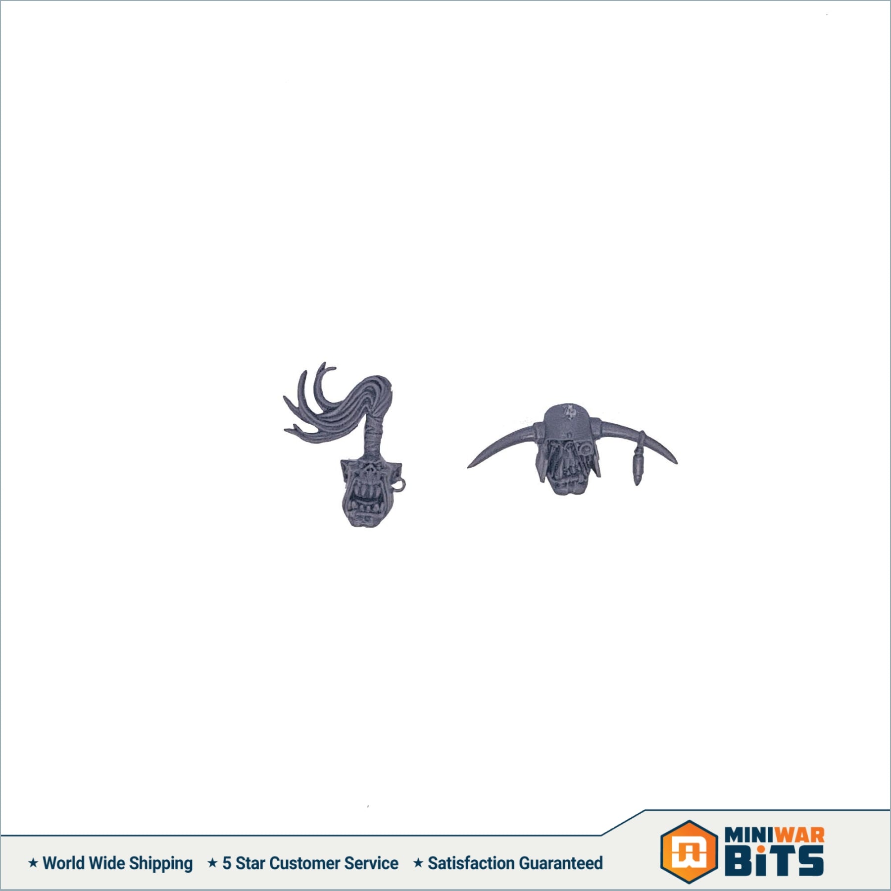 Ork Boyz Nob Head Bits - MiniWar Bits