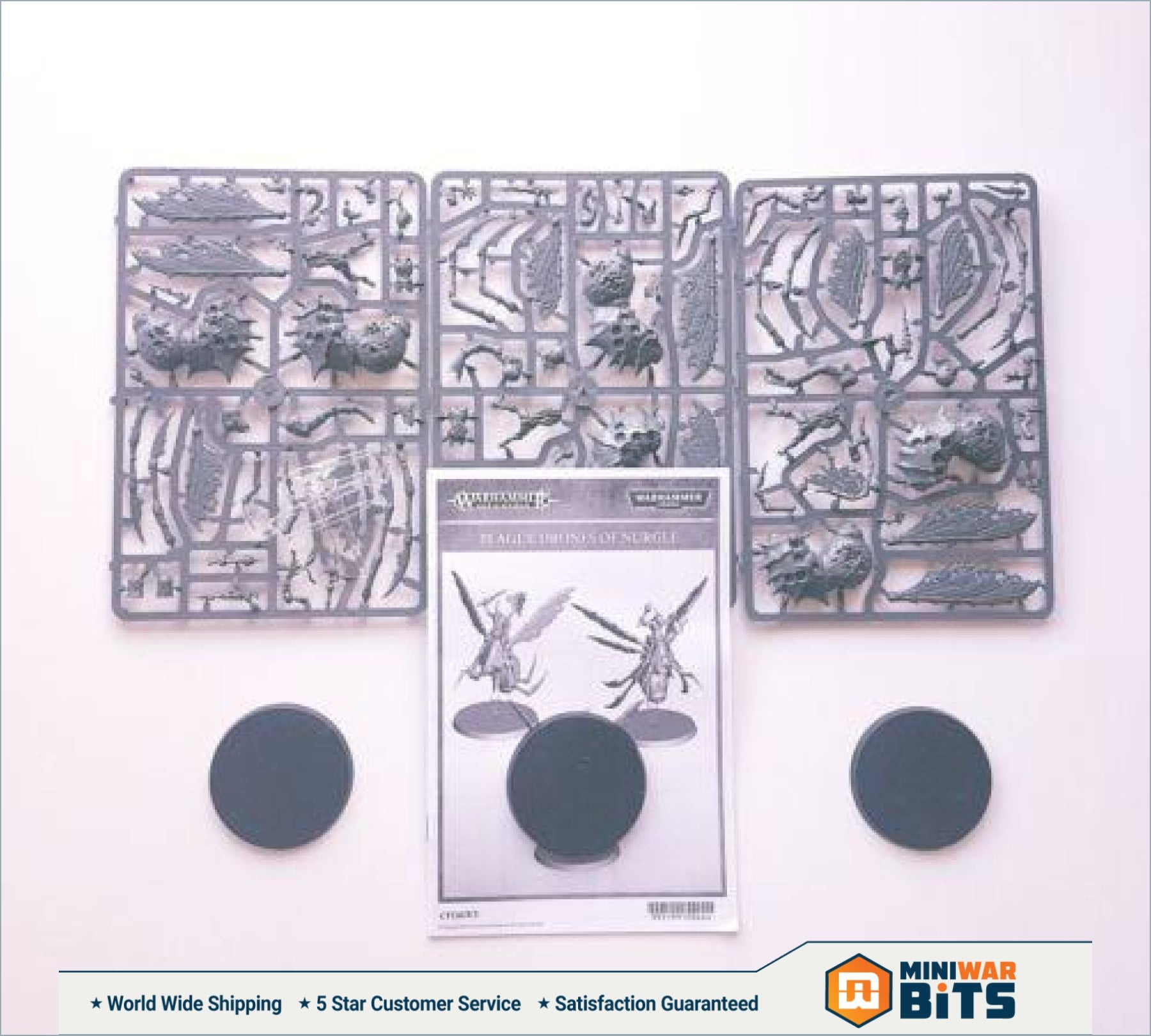 Plague Drones of Nurgle x3 (New on Sprues) - Warhammer 40k AOS - MiniWar Bits