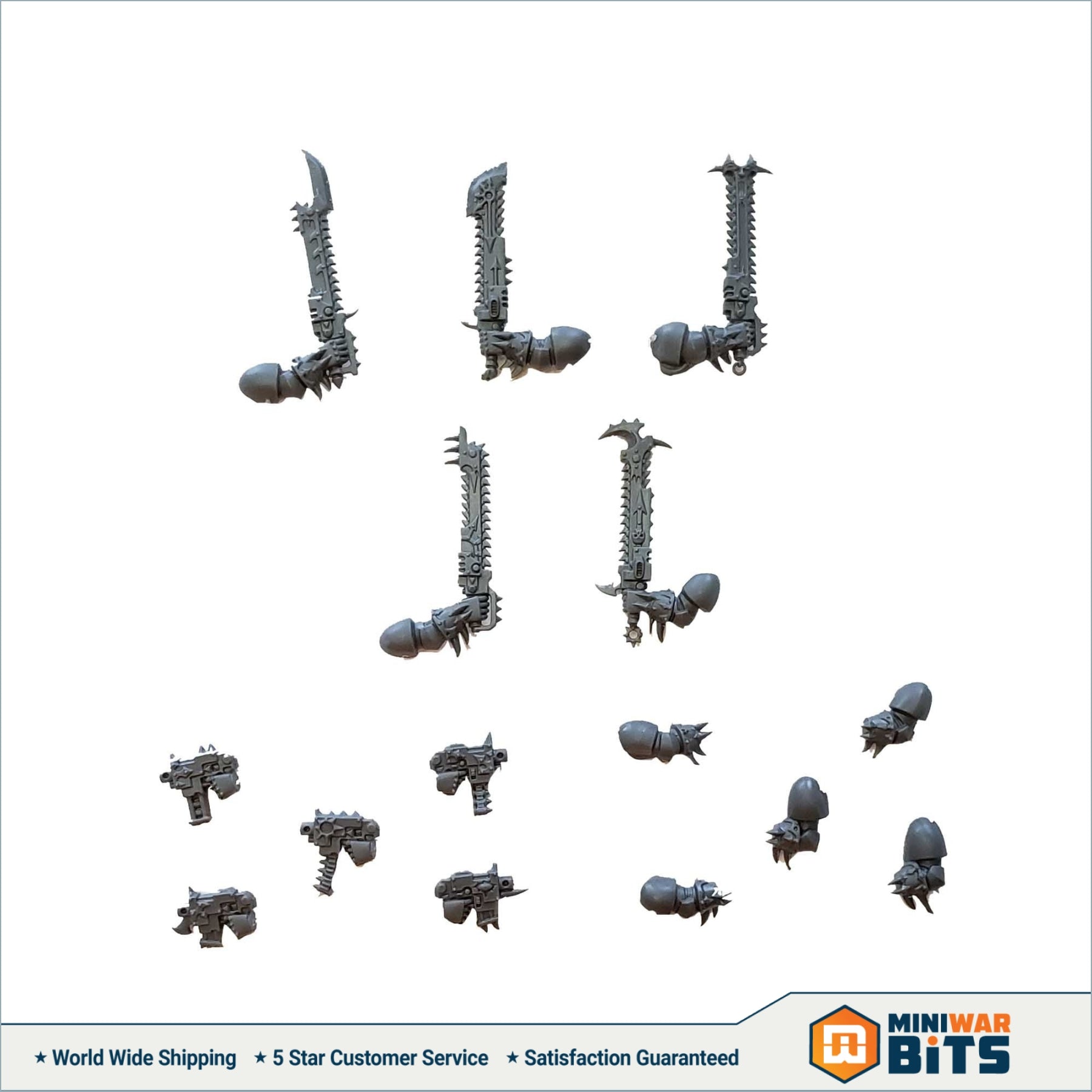 Raptor Bolt Pistol & Chain Sword Bits - MiniWar Bits