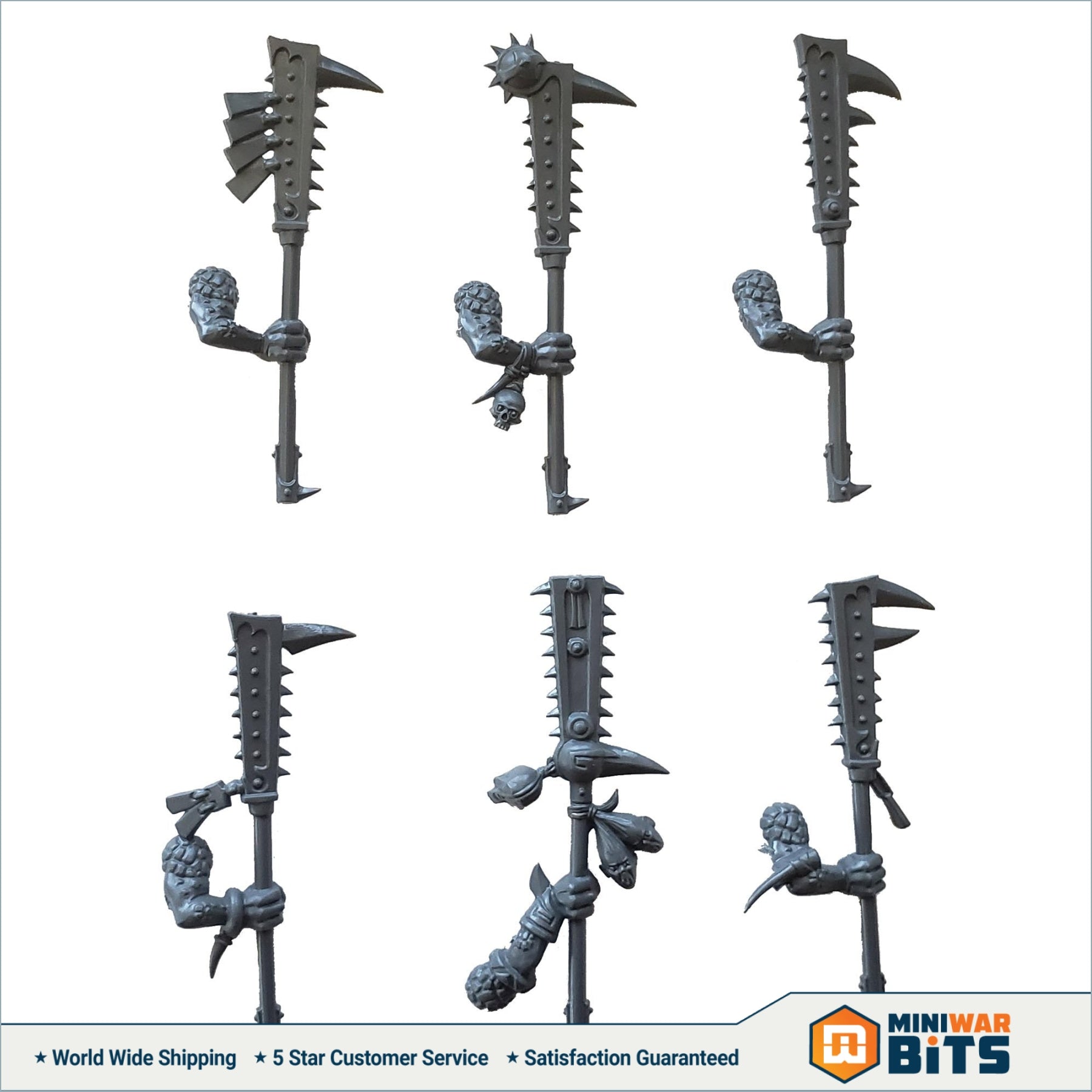Saurus Guard Celestite Polearm Bits - MiniWar Bits