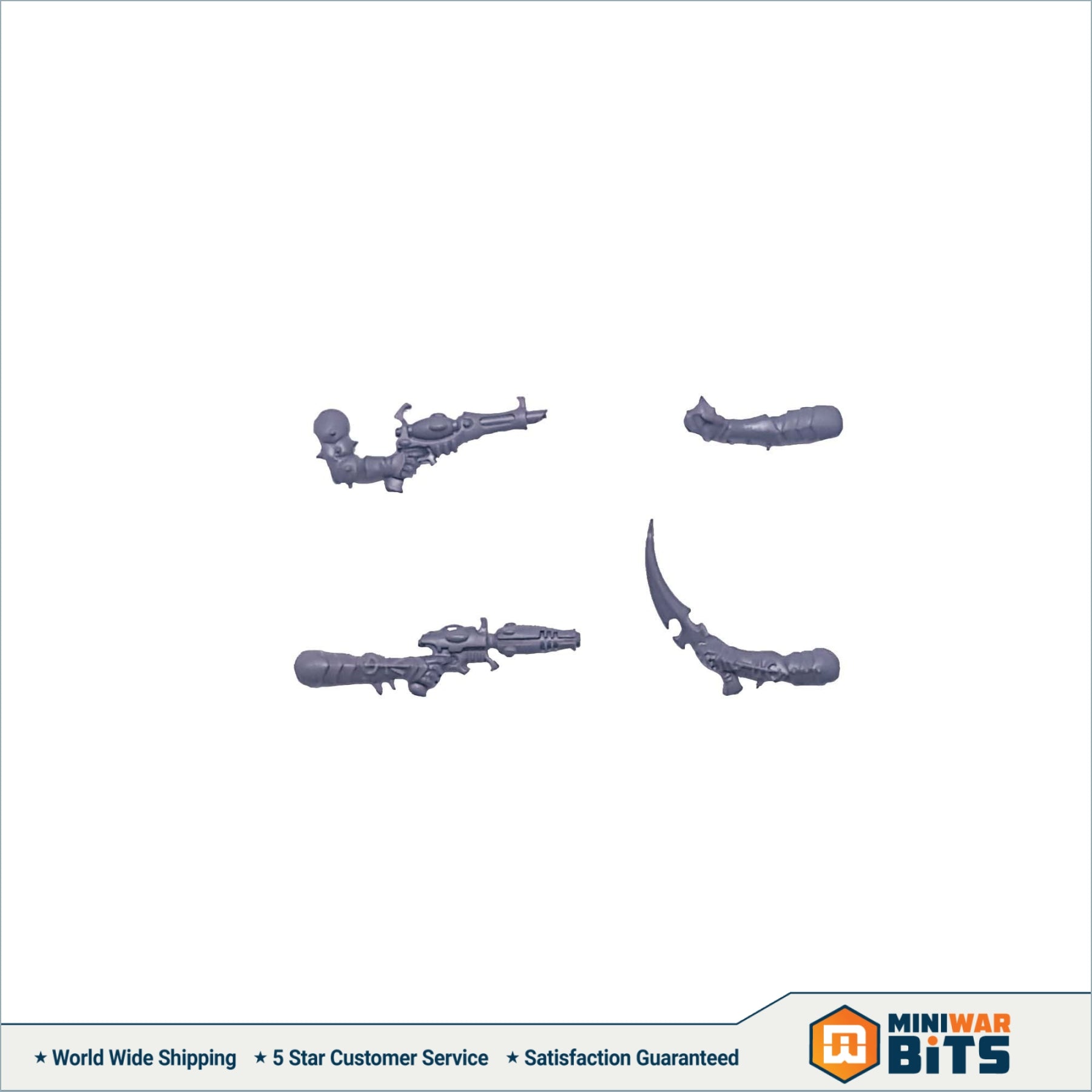 Scourge Solarite Splinter Pistol & Knife Arm Bits - MiniWar Bits