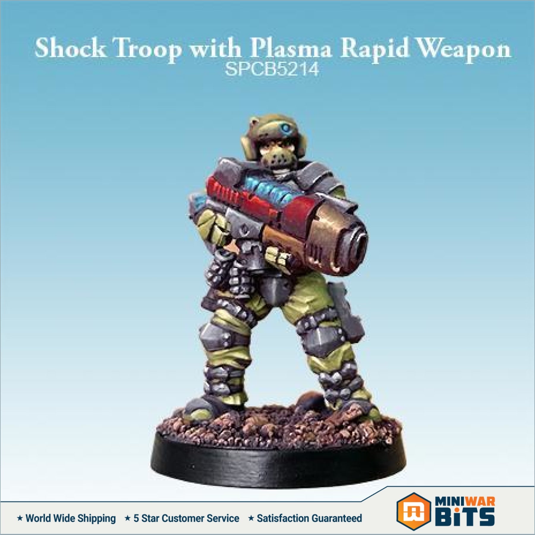 Shock Troop with Plasma Rapid Weapon Bits - MiniWar Bits