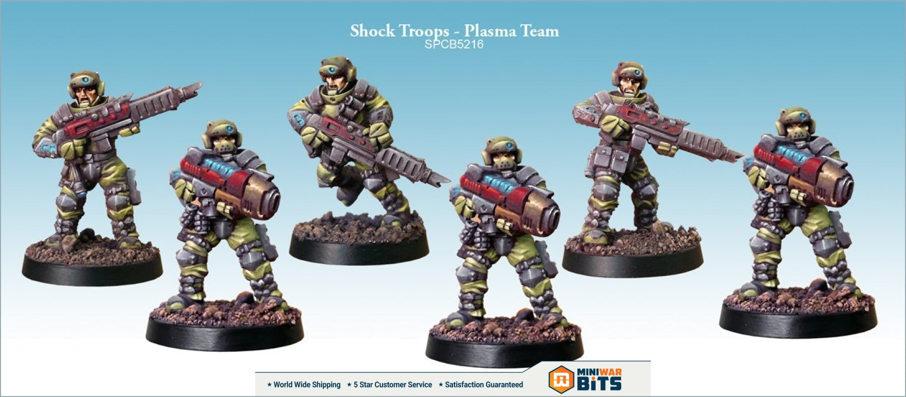 Shock Troops - Plasma Team Bits - MiniWar Bits