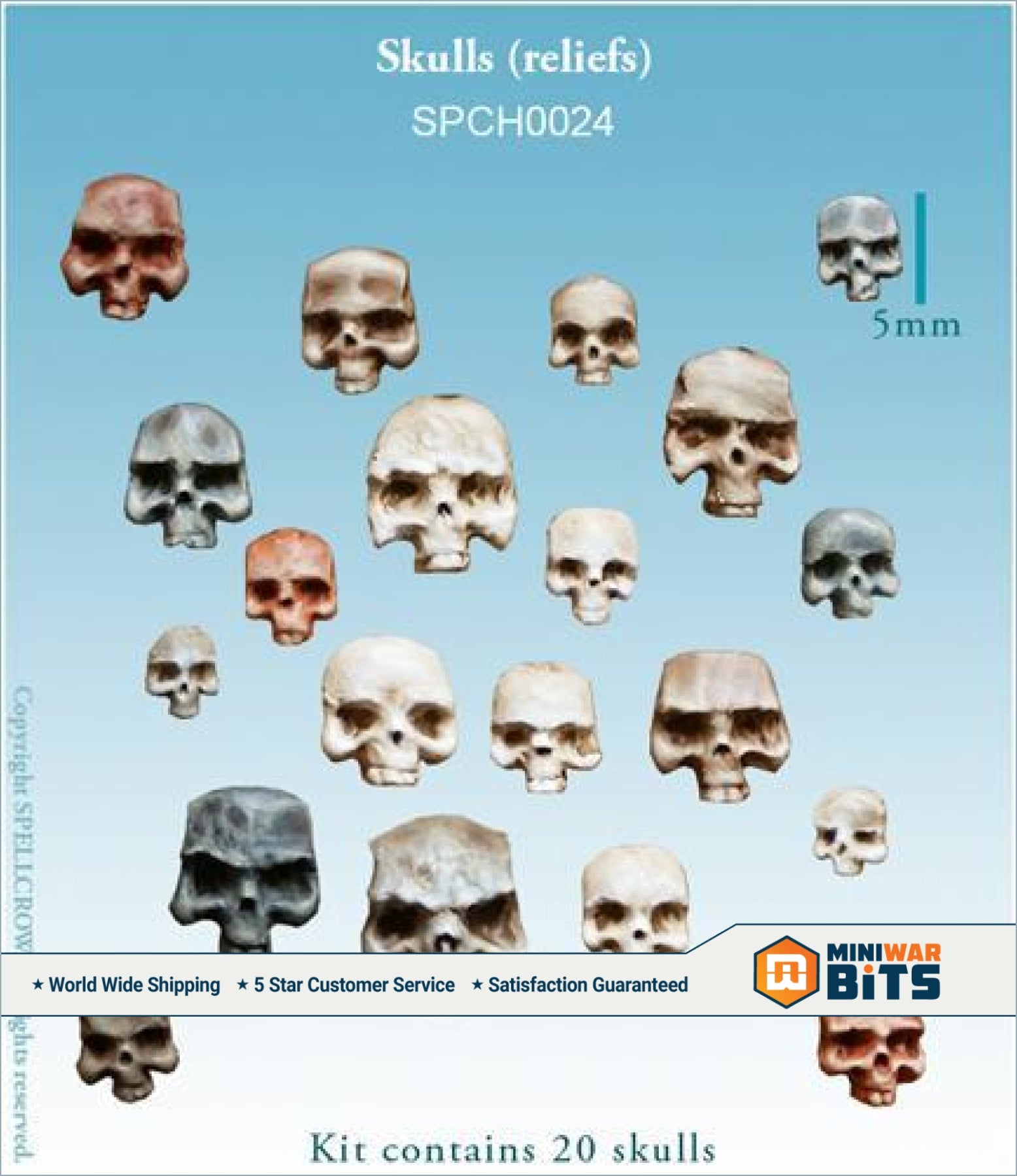 Skulls (reliefs) Bits - MiniWar Bits