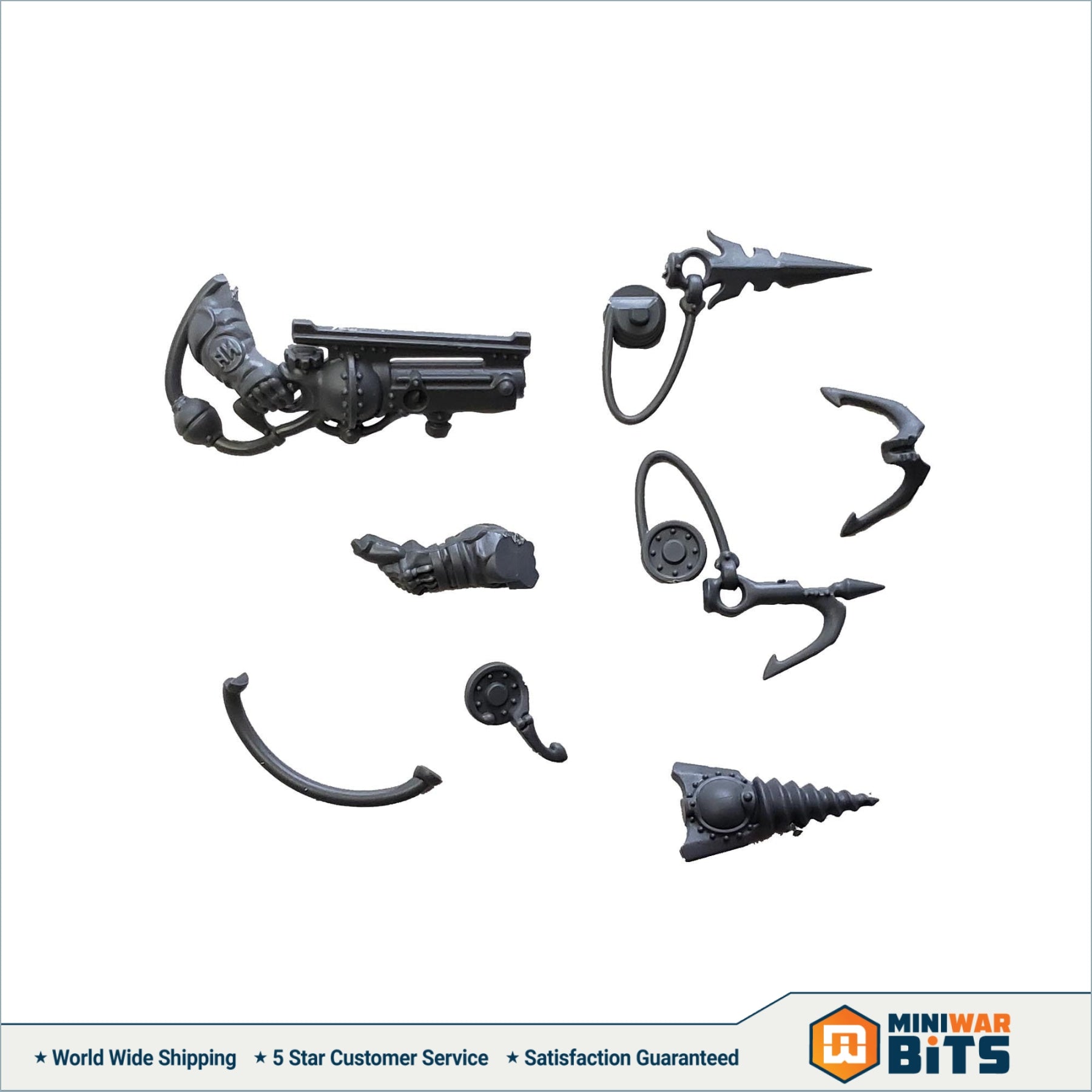Skywardens Skyhook Grapnel Launcher Drill Cannon Bits - MiniWar Bits