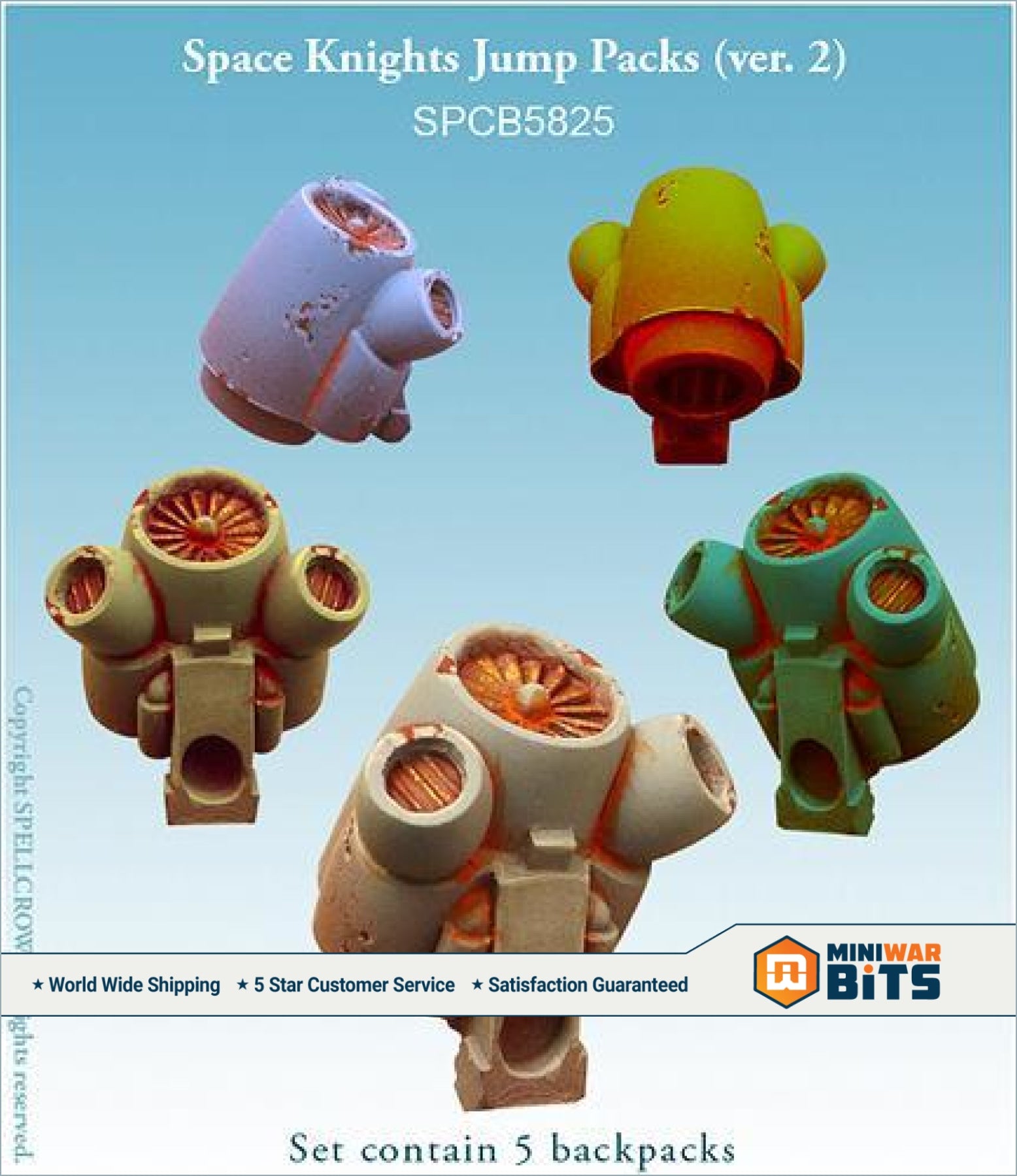 Space Knights Jump Packs (ver. 2) Bits - MiniWar Bits