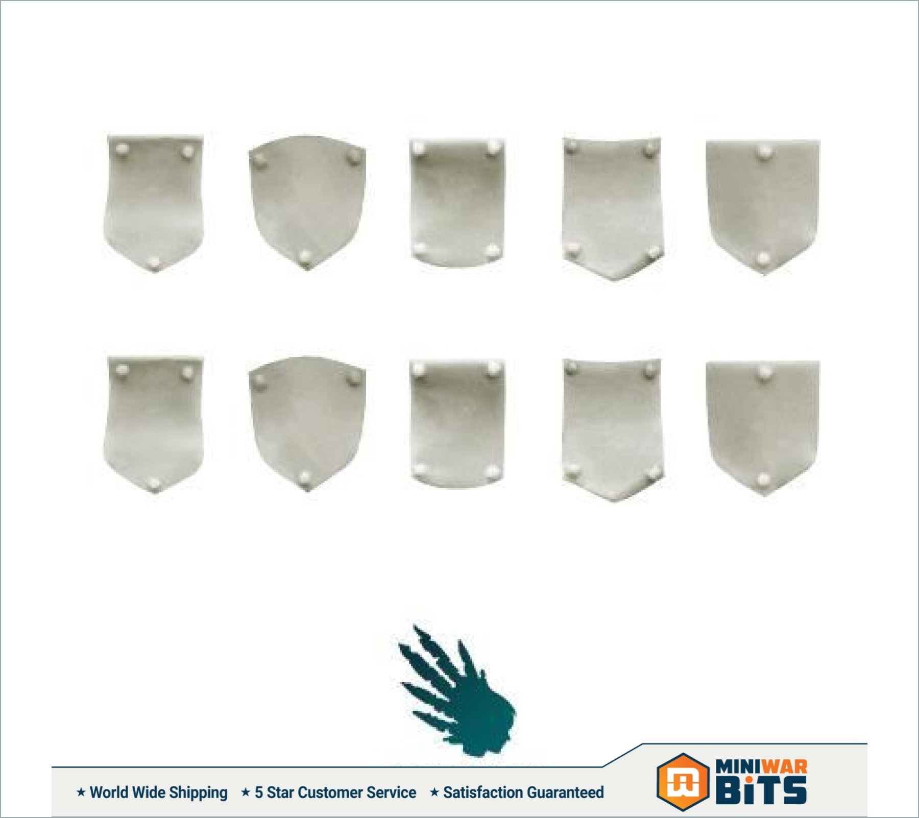 Space Knights Small Shoulder Shields Bits - MiniWar Bits