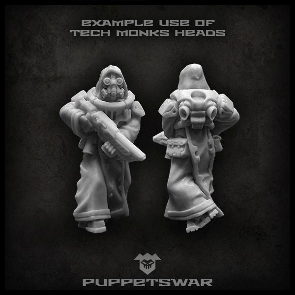 Tech Monk Heads - MiniWar Bits
