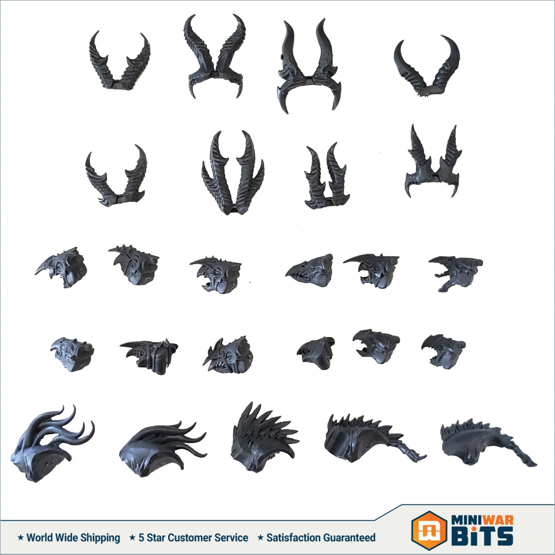 Tzaangor Head Bits - MiniWar Bits