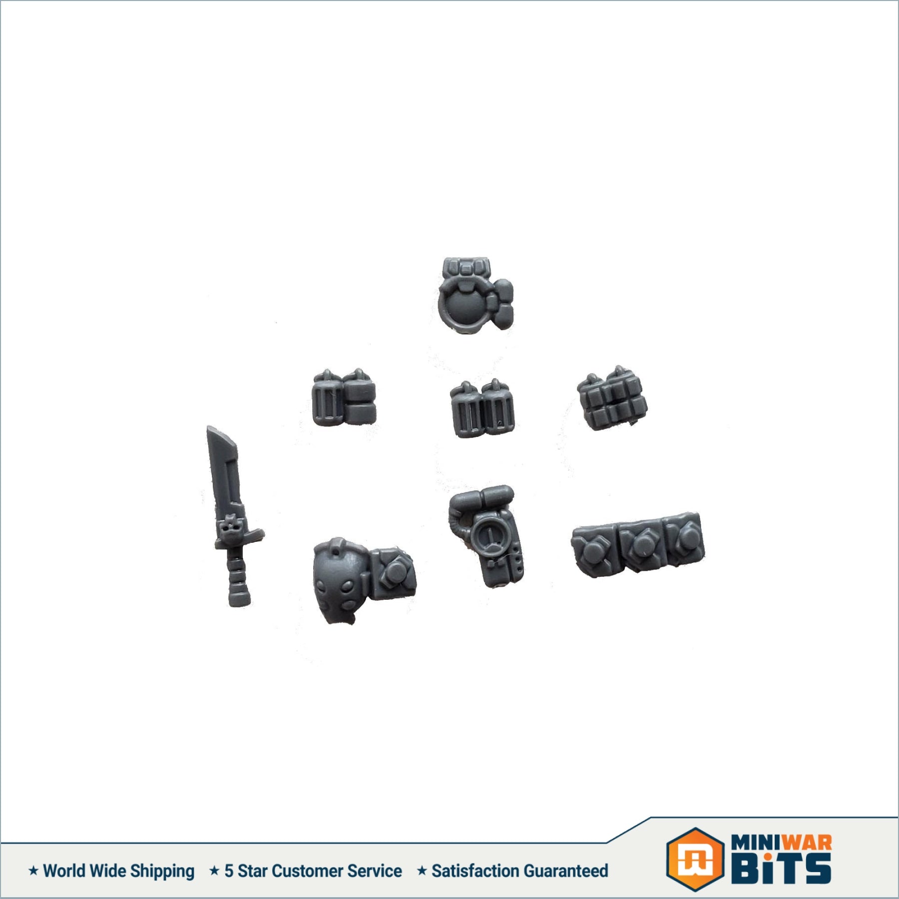 Van Saar Gang Grenade, Knife & Accessory Bits - MiniWar Bits