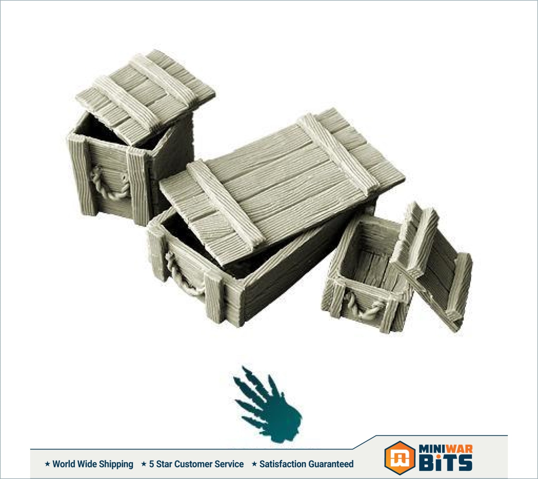 Wooden Boxes Bits - MiniWar Bits